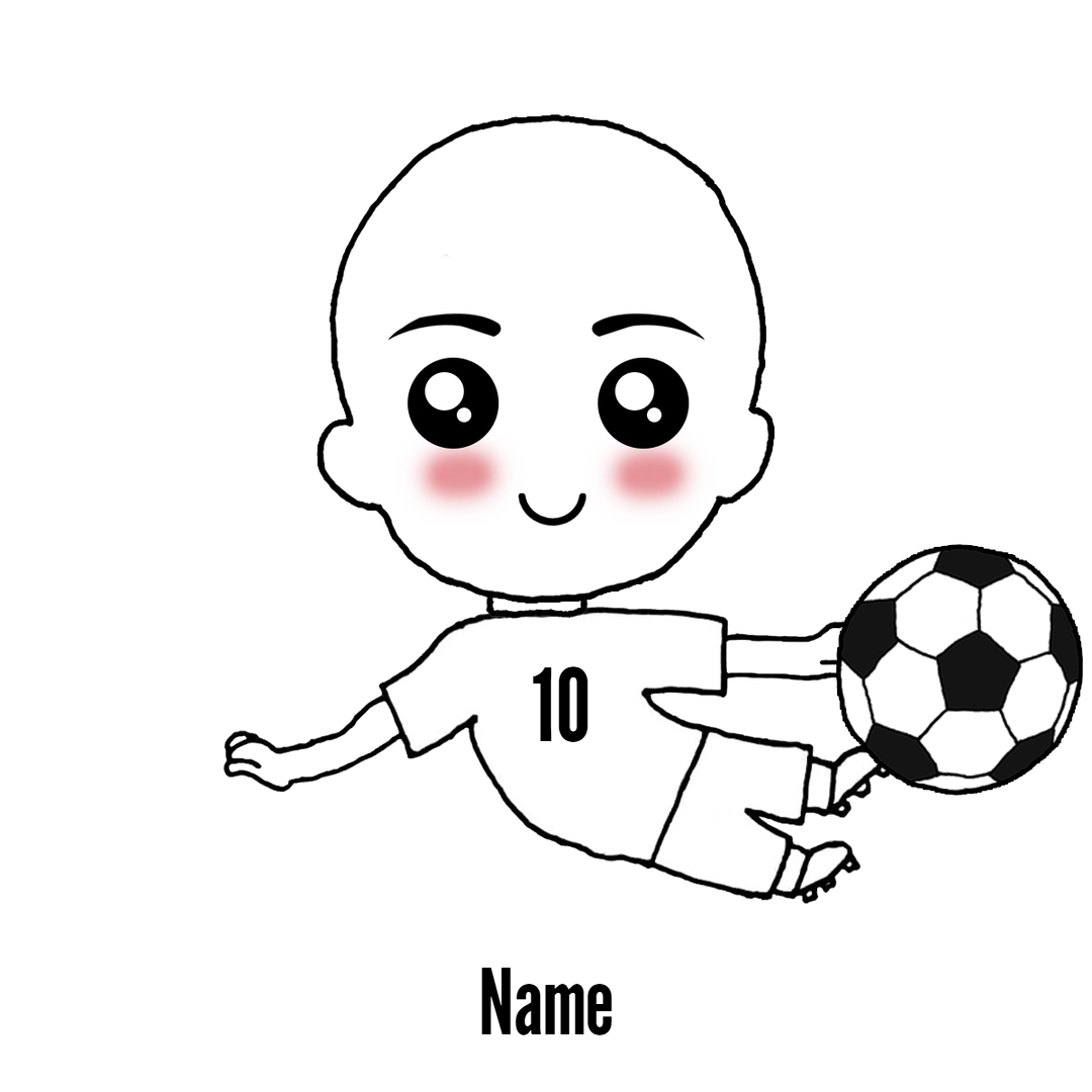 Customizable Kawaii SLIDE TACKLE Soccer Player Sticker – Stickers Central